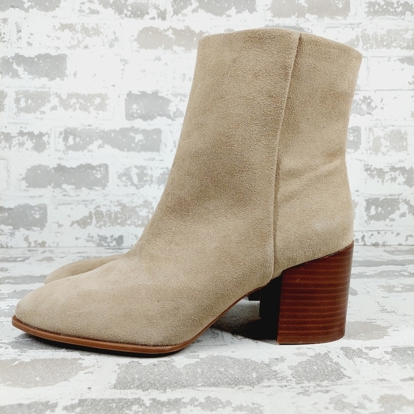 Nordstrom | Shoes | New Nordstrom Vanna Tan Suede Brown Block Heel Side Zip Ankle Boots W398 ...